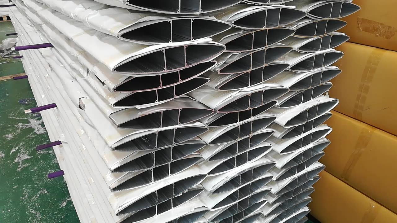 Powder Coated Oval Aluminium Louver Profiles,Airfoil Aluminium ...