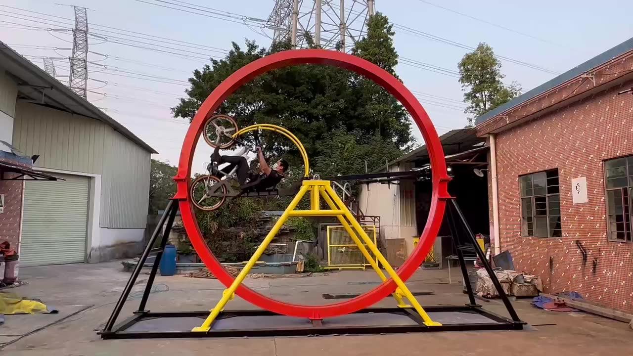 Adults Games Machine Amusement Park Equipment Rotation Flying Bicycle ...