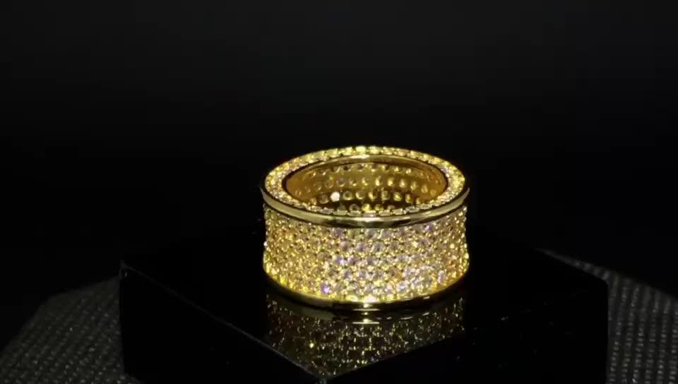 Chinese Style 18k Diamond Gold Finger Ring Rings Design For Women With ...