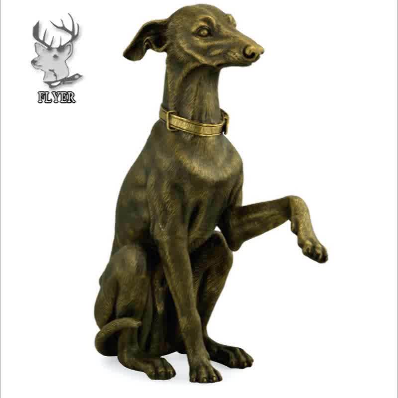 Antique Seated Bronze Greyhound Dog Statue On Marble Base - Buy Dog ...