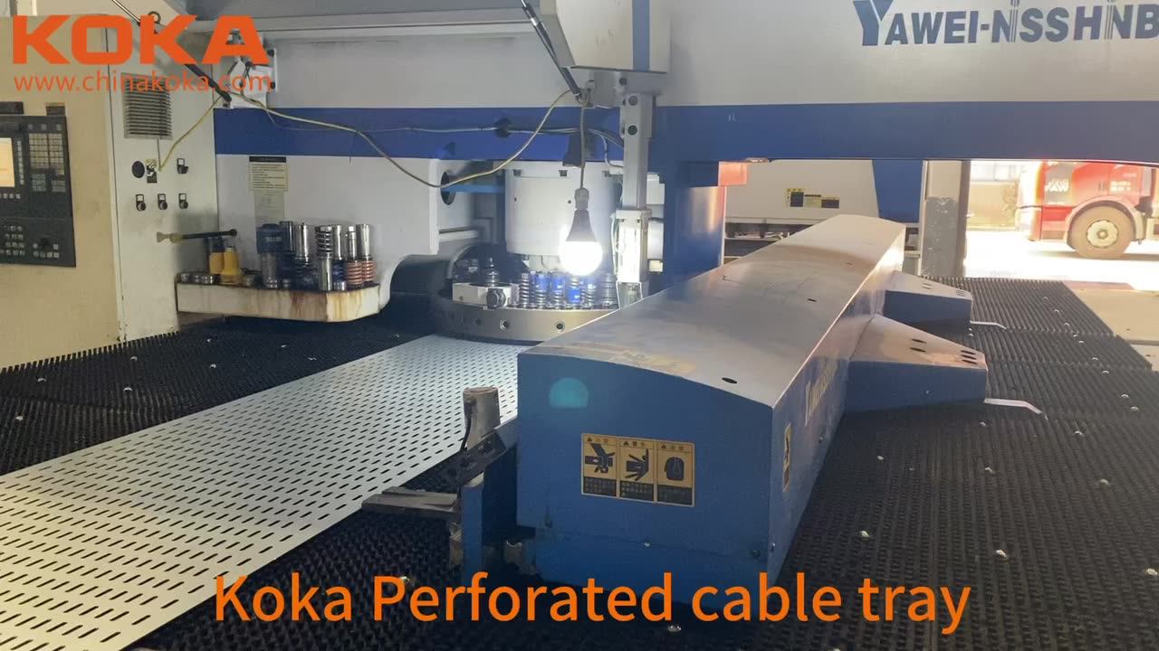 Galvanized Steel Gi Powder Coated White Gray Perforated Cable Tray ...