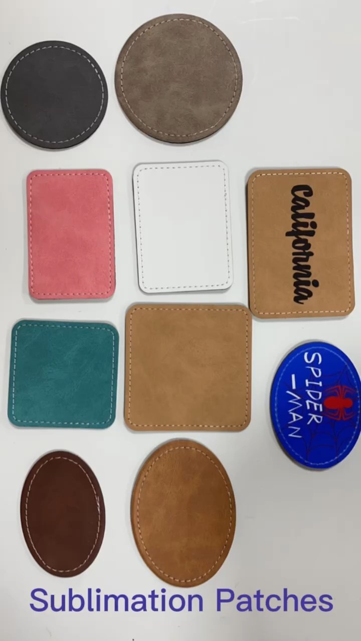 Sublimation Hat Patch Blanks Custom Leather Iron On Hat Patch With ...