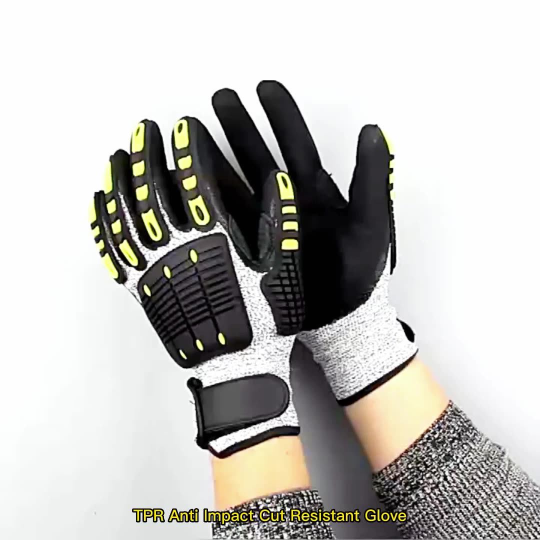 En388 Tpr Anti Impacto Guantes Resistentes A Cortes Guantes Mecánicos ...