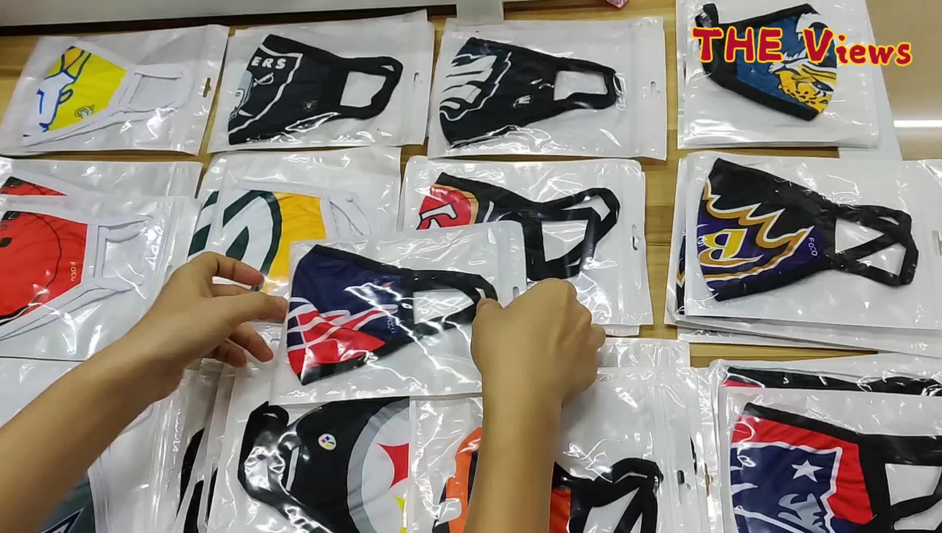 Custom 32 Teams Of Nfl Club Washable Face Mask Football Team Facemask ...