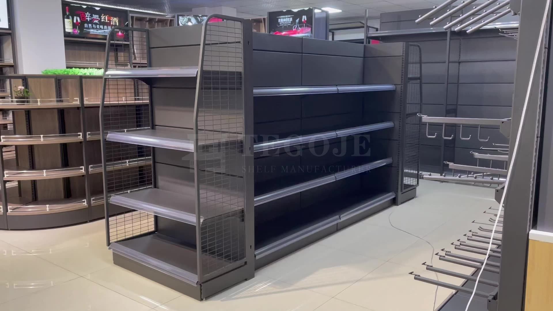 Heavy Duty Grocery Stores Shelf Supermarket Shelves Supermarket Gondola ...