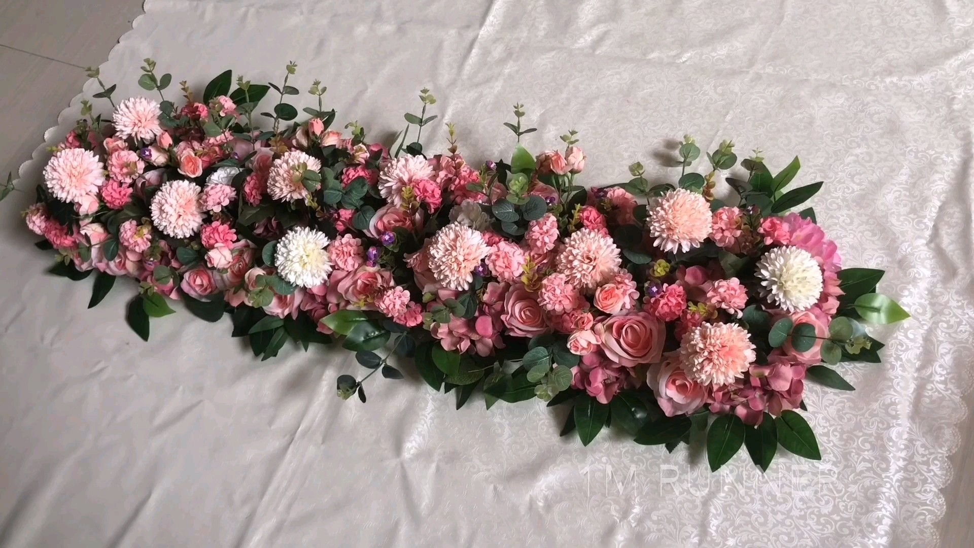 Ifg Greenery Artificial Flower Runner For Wedding Table Flower ...