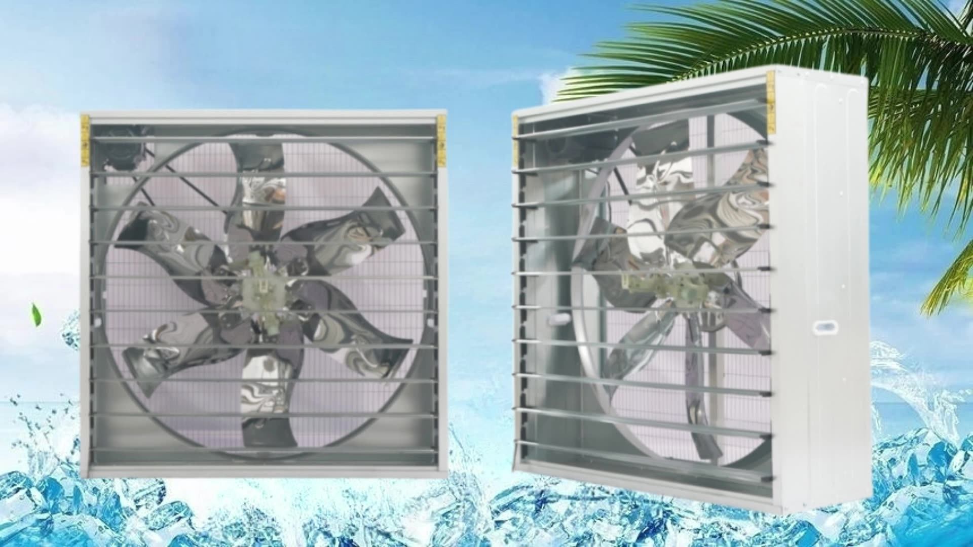 50inch Negative Pressure Wall Mounted Square Type Ventilation Exhasut ...