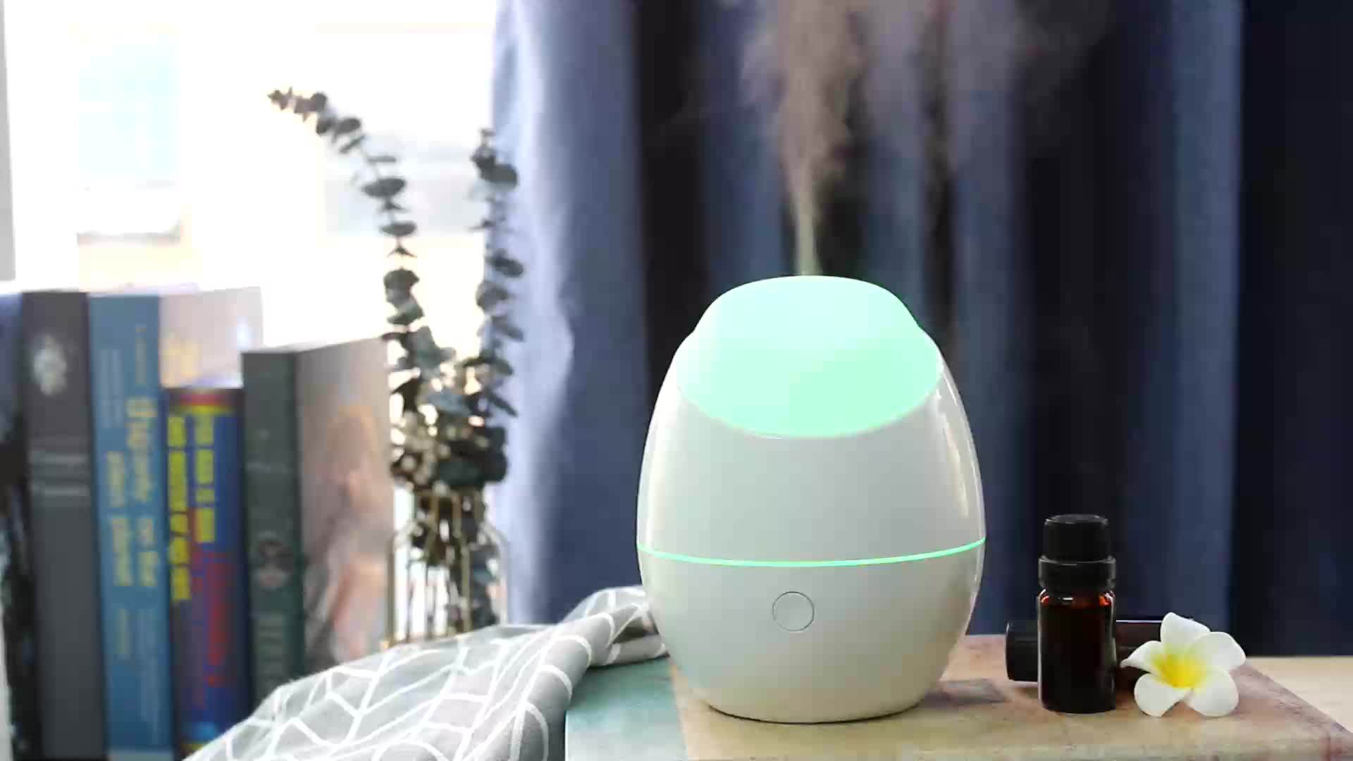 Pure White Ultrasonic Aromatherapy Diffuser Portable Electric Scent ...