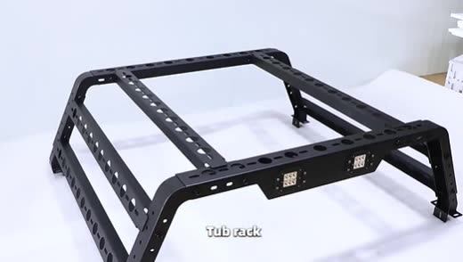 Universal Pickup Truck Adjustable Roll Bar Tub Rack Bed Ladder Rack ...