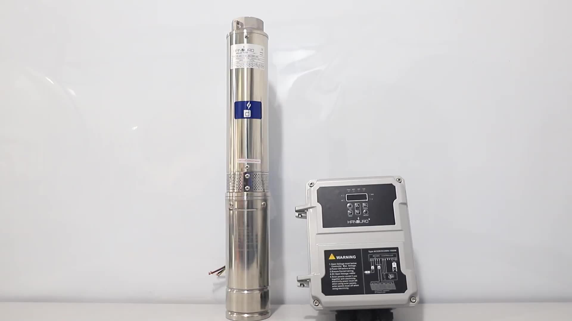 Handuro 110v 1500w 3.8立方米/h 180m Dc 2hp 3英寸太阳能潜水水泵，带塑料叶轮 - Buy 3.8立方米/h ...