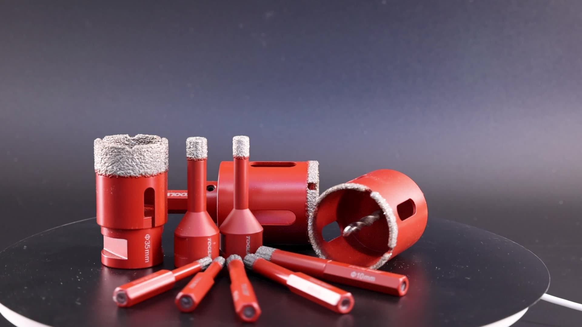 Auto-cool Vacuum Brazing Diamond Wax Filled Tile Hex Core Drill Bits ...