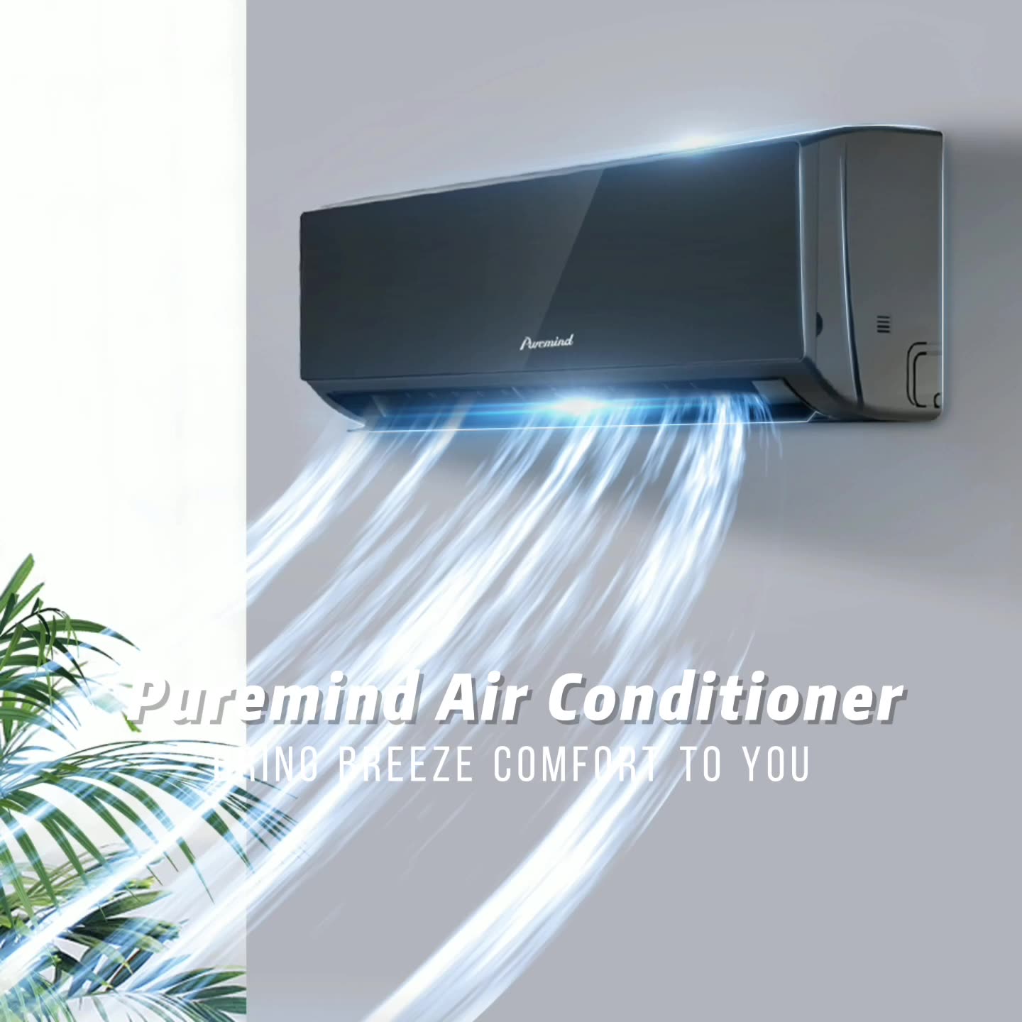 Puremind 9000btu 12000btu 18000btu 24000btu Inverter Air Conditioners Split R32/r410a Wall ...