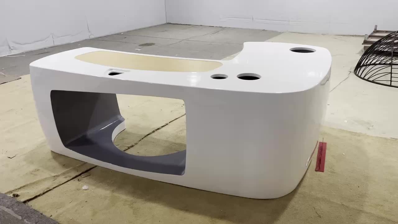 Rounded Desk Edge L Shape Classical Contemporary Office Table Executive ...