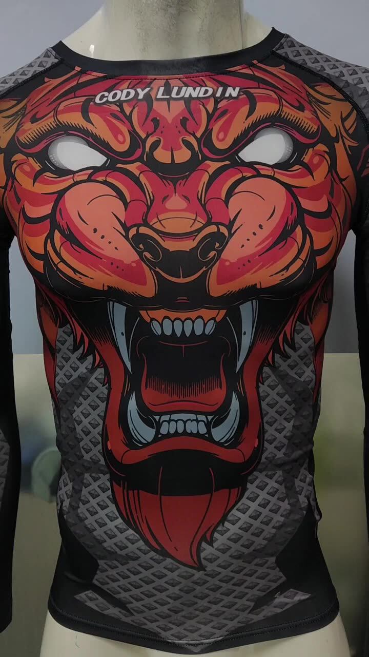 Wholesale Full Body Sublimation Bjj Rash Guard Compression T-shirts ...