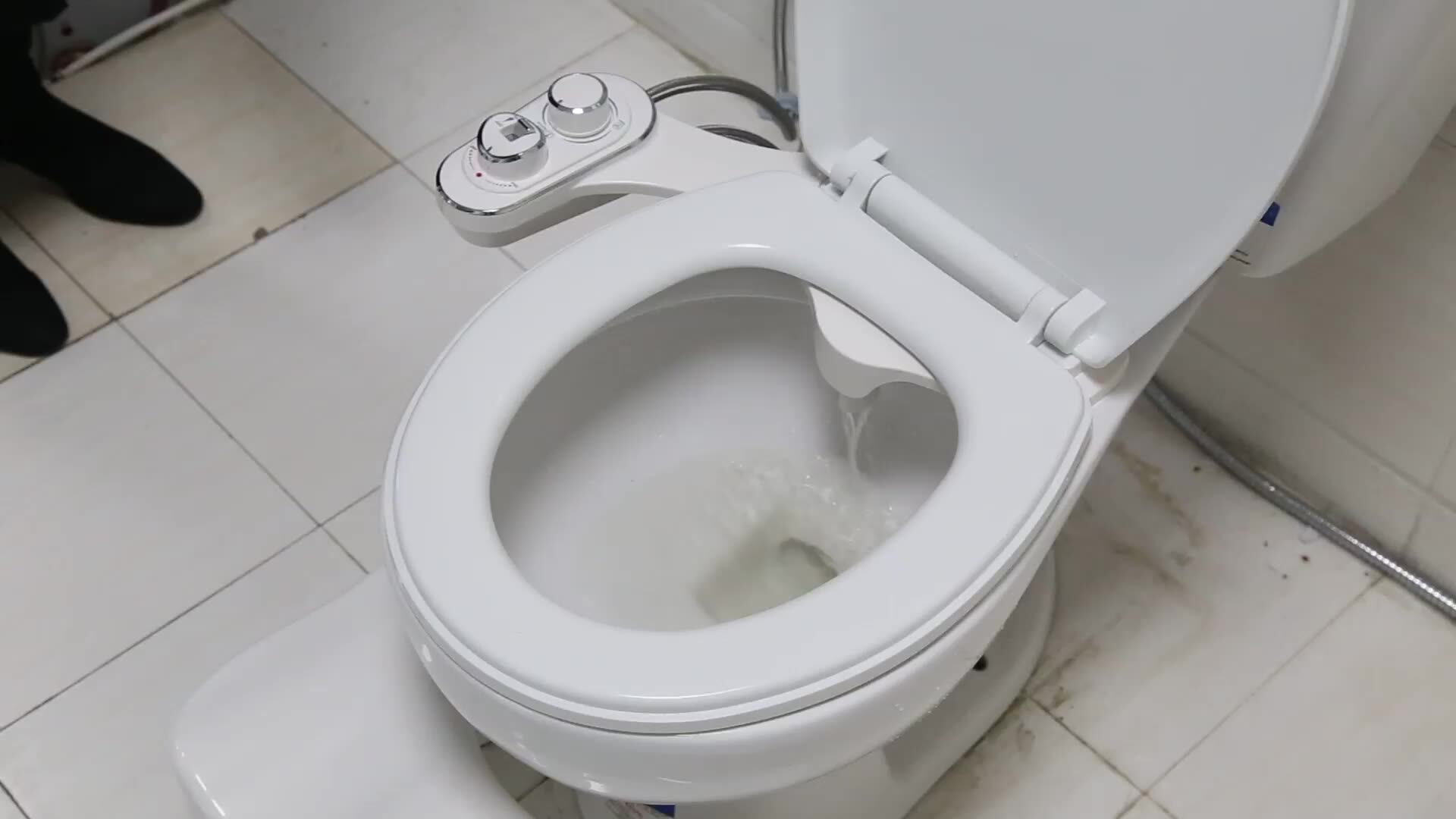 Fresh Water With Double Sprayer Nozzles Non Electric Bidet Attachment ...