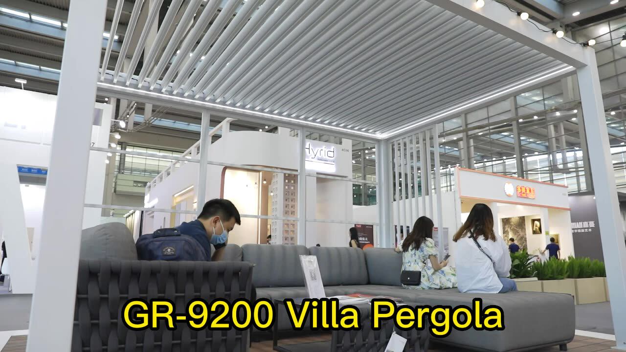 Bioclimatique Electric Motorized Sunroof Louvered Roof Pergola Kits ...