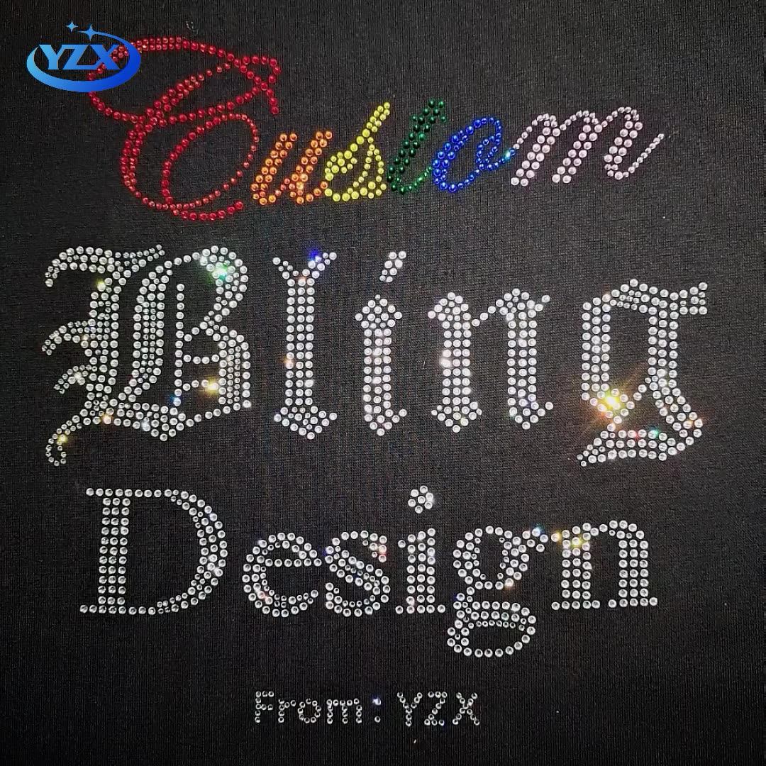 Custom Your Own Rhinestone Design Low Minimum Wholesale Hot-fix ...