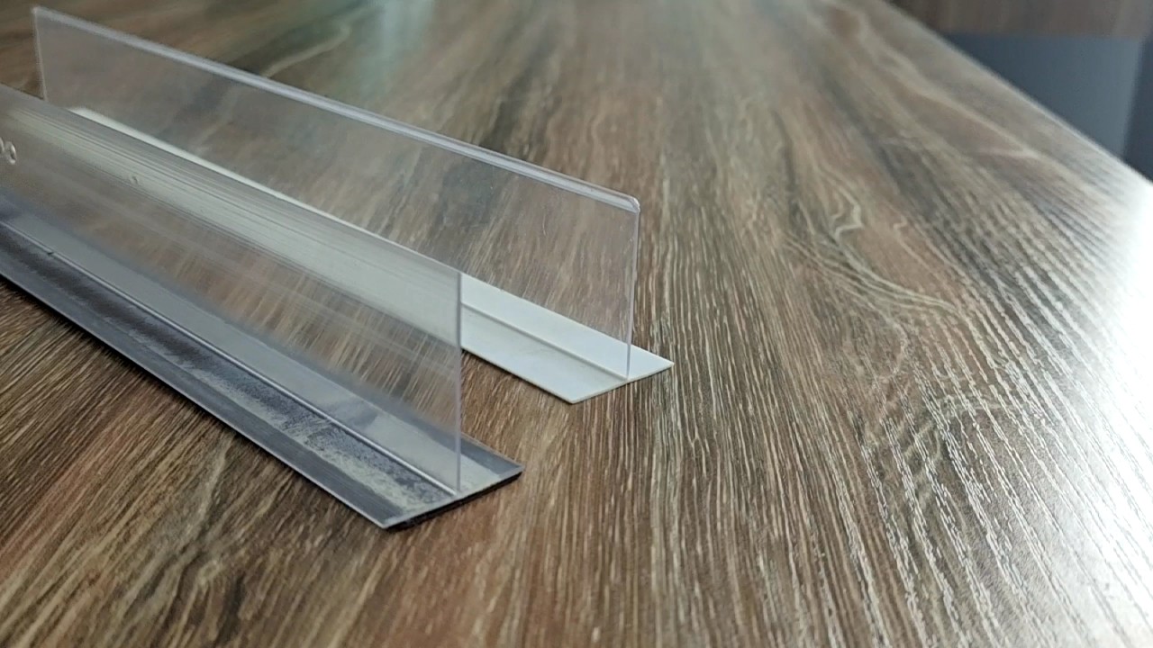 T Shape Divider Pvc Strip Shelf Taker Holders For Supermarket - Buy T ...