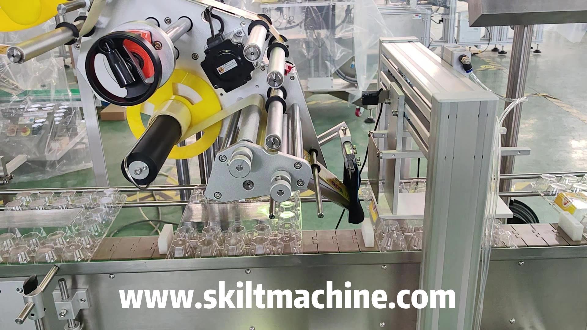 Skilt Auto Egg Box Labelling System Top Surface Labeling Machine For ...
