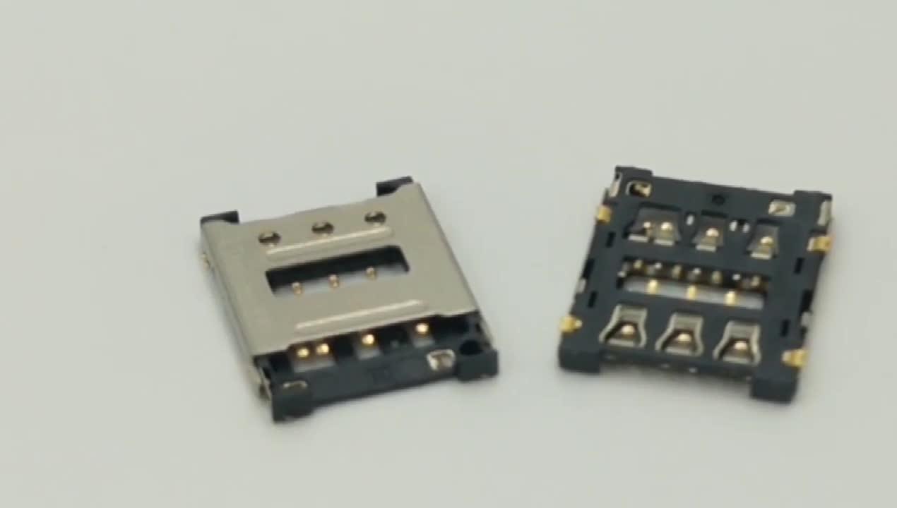 Hot Sale Nano Sim Card Connector 6 Pin 1.4h Hinge Type - Buy Sim Card ...