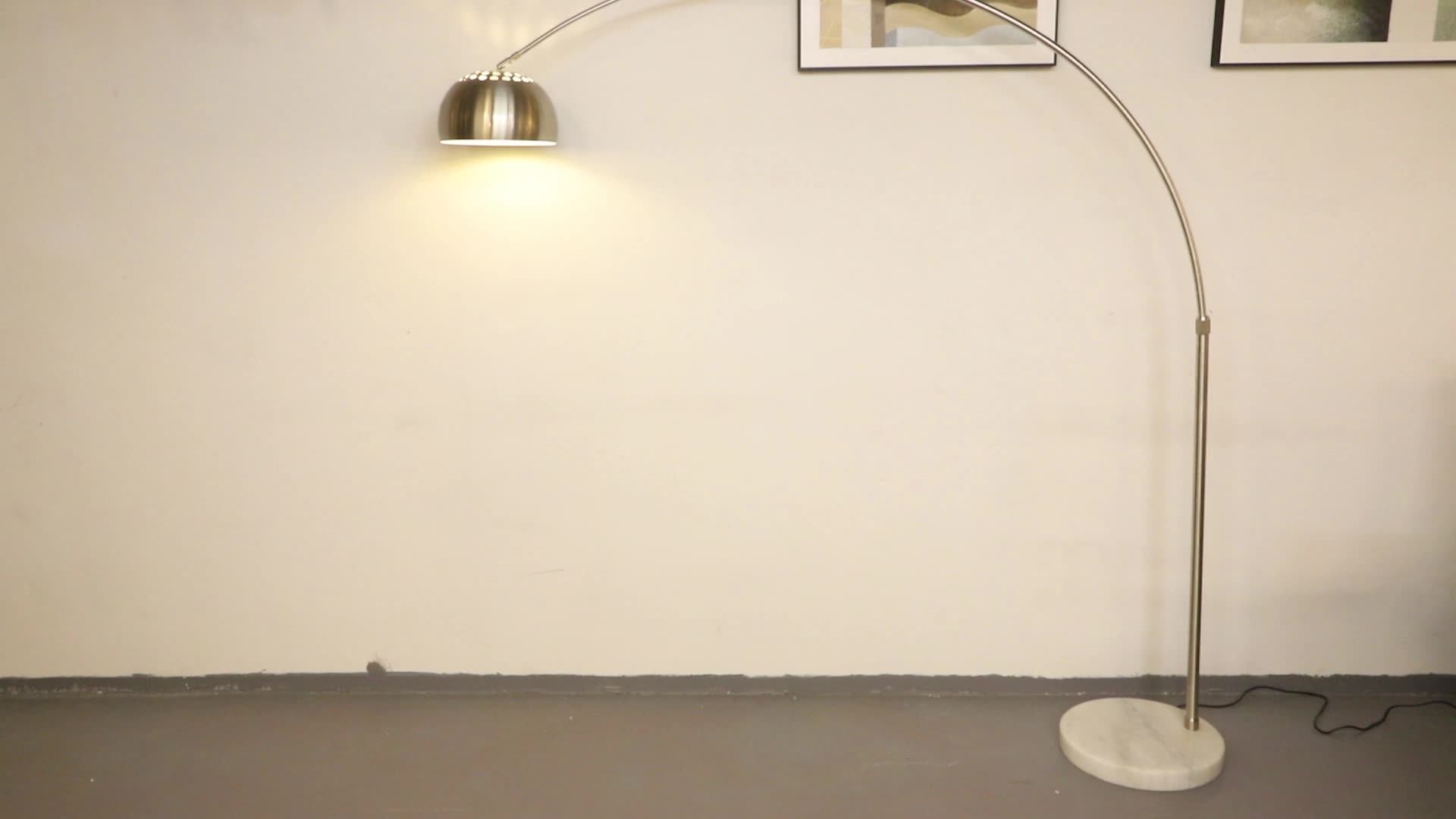 Modern Decorative Home Office Antique Standing Lighting Marble Base Arc ...