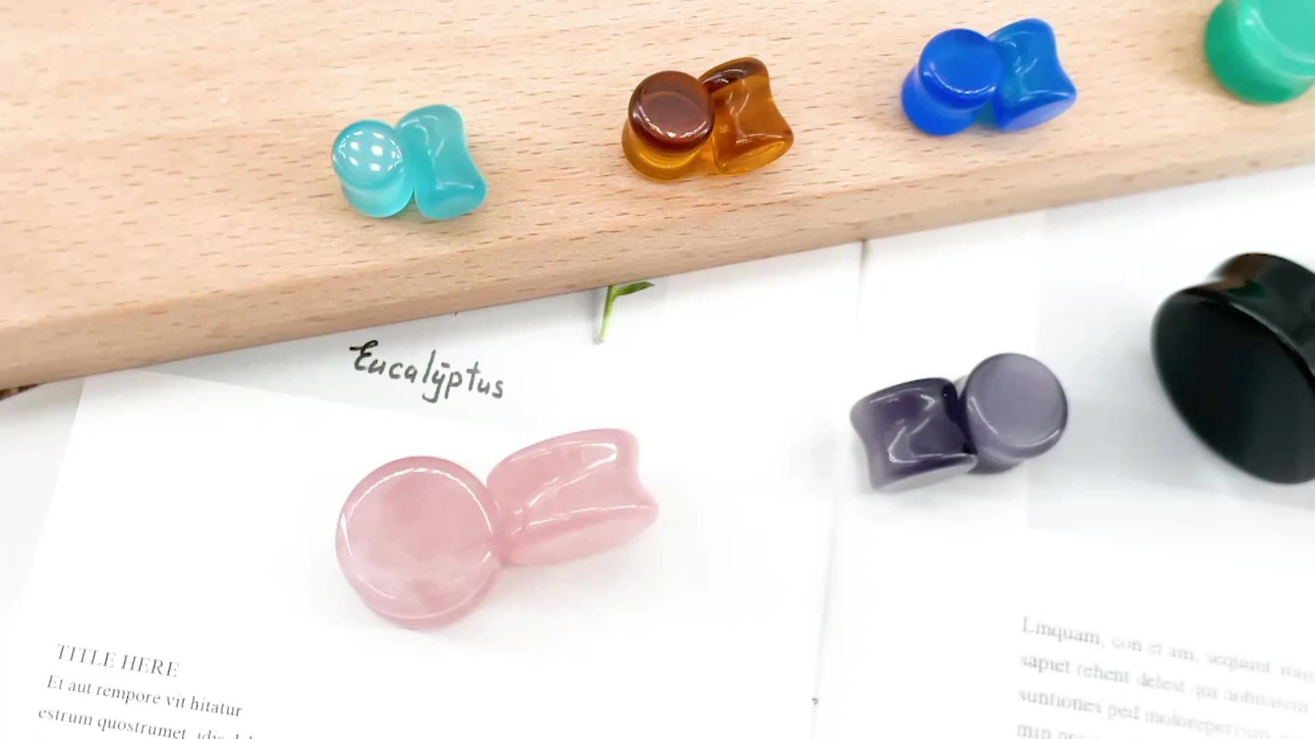 Wholesale Natural Stone Double Flared Plug Ear Pug Ear Stretching Kit ...