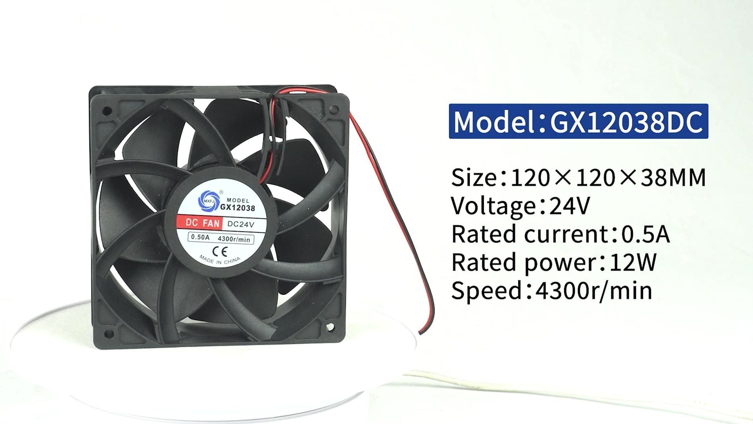 Gx12038 12v/24vdc 120x120x38mm 4 Inch Axial Flow Fan High Quality And ...