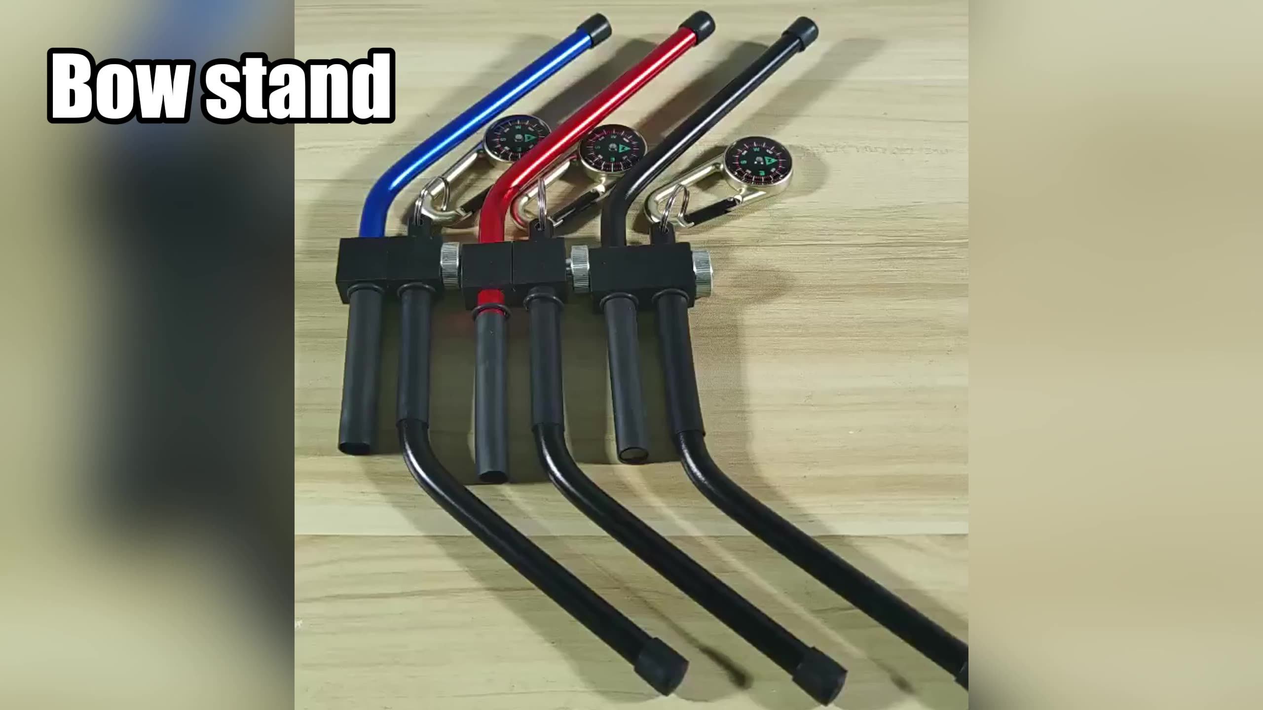 Archery Compound Bow Stand Aluminum Heavy Duty Bow Support Feet Rack ...