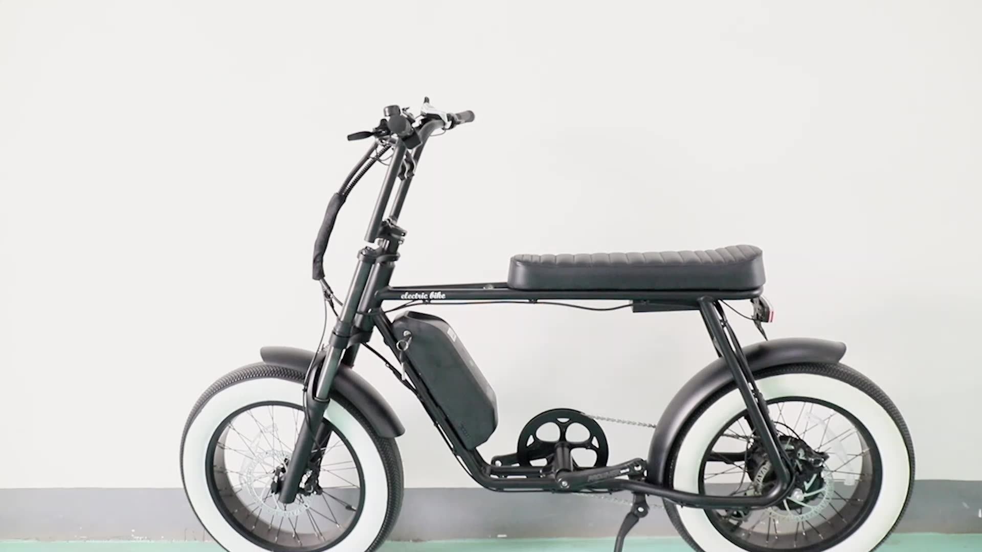 Fat Tire Electric Bicycle Cruiser Scrambler Electric Bike 1000w Carbon ...