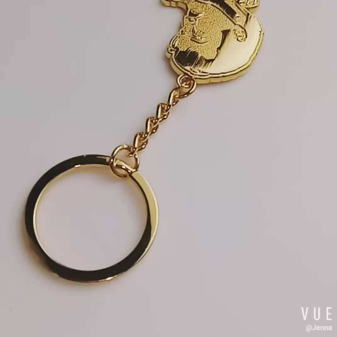 Custom Metal Gold Plating Keychain - Buy Custom Metal Keychain,Custom ...