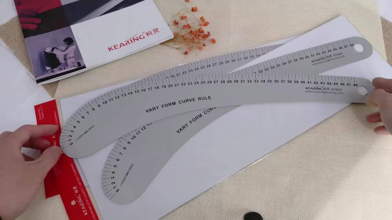 Kearing 48cm Luxury Aviation Aluminum Curve Flexible Durable Ruler For ...