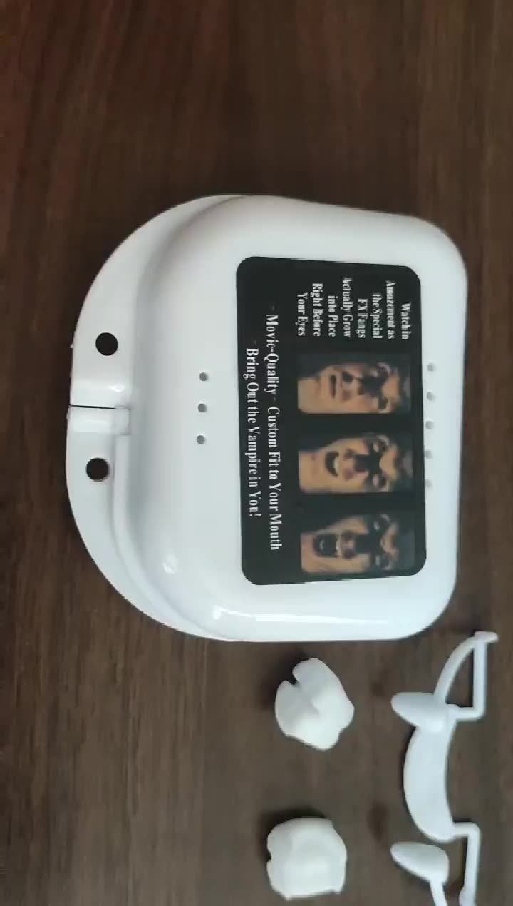 Vampire Fangs Halloween Retractable Plastic Silicone Horrifying Vampire ...