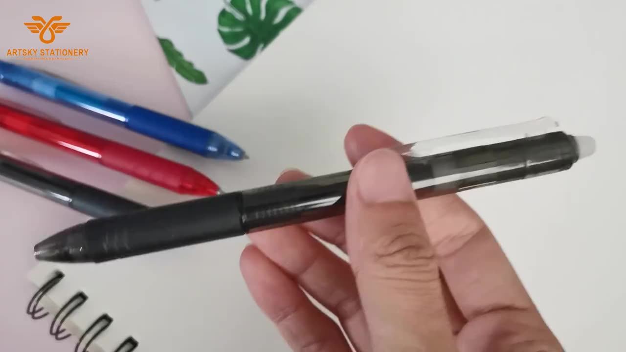 School Plastic Material Removable Gel Ink Eraser Pen Ballpoint Pen ...