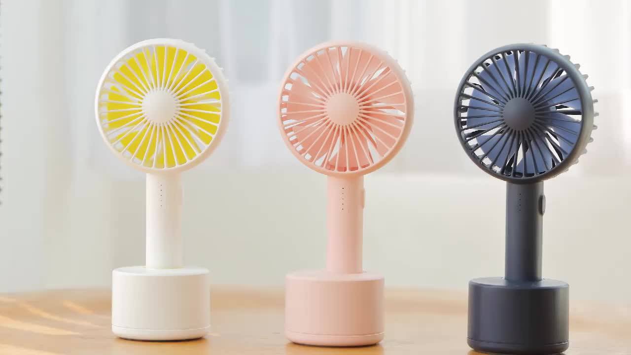 Rechargeable Handy Mini Fan With Stand Usb Charging Portable Hand Hold ...