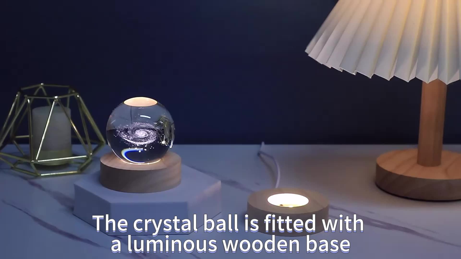 H 3d Art Crystal Ball Glass Best Friend Birthday Gifts 3d Led Night ...