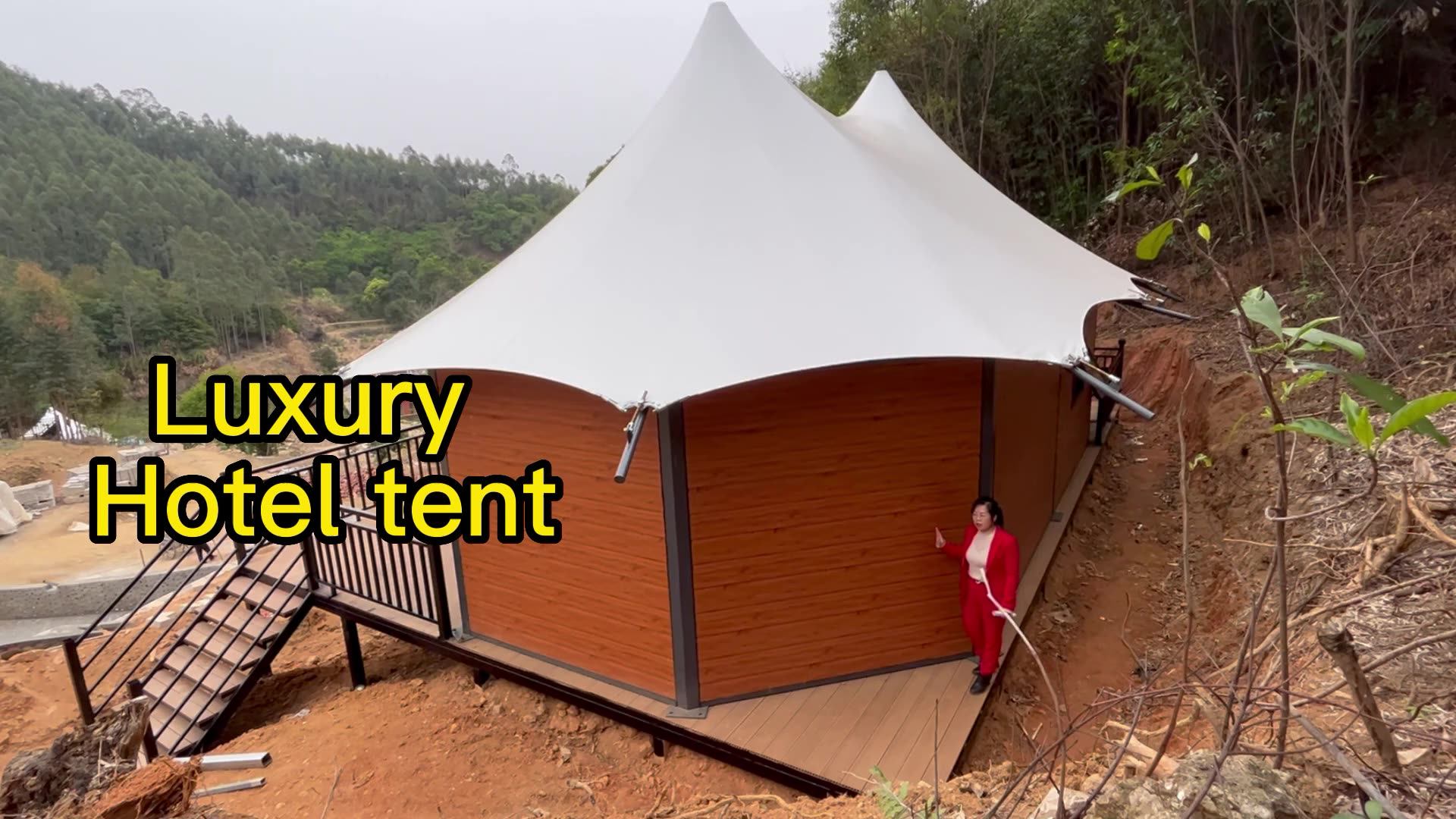 100 Sqm Tent House For Permanent Living Luxury Tent Home With Glass ...