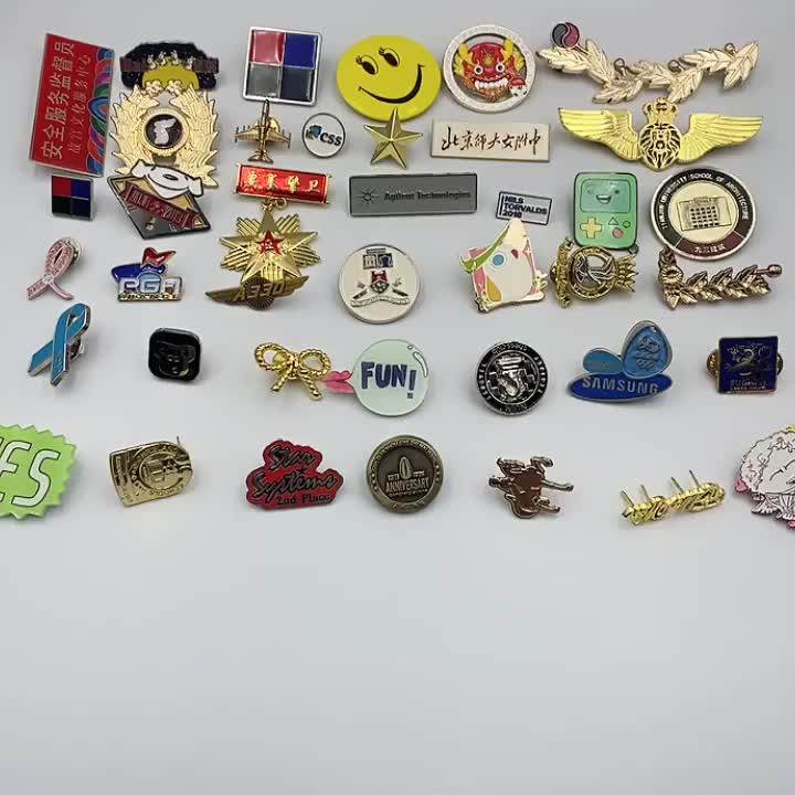 Longzhiyu 12years Manufacture Customized Metal Enamel Badge Birthday ...