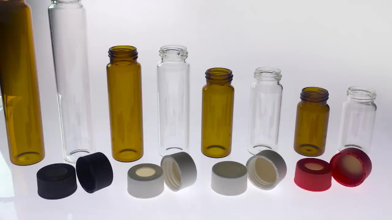 Penyimpanan Sampel 27.5x57mm 20ml Sekrup Leher Botol Kaca Borosilikat ...