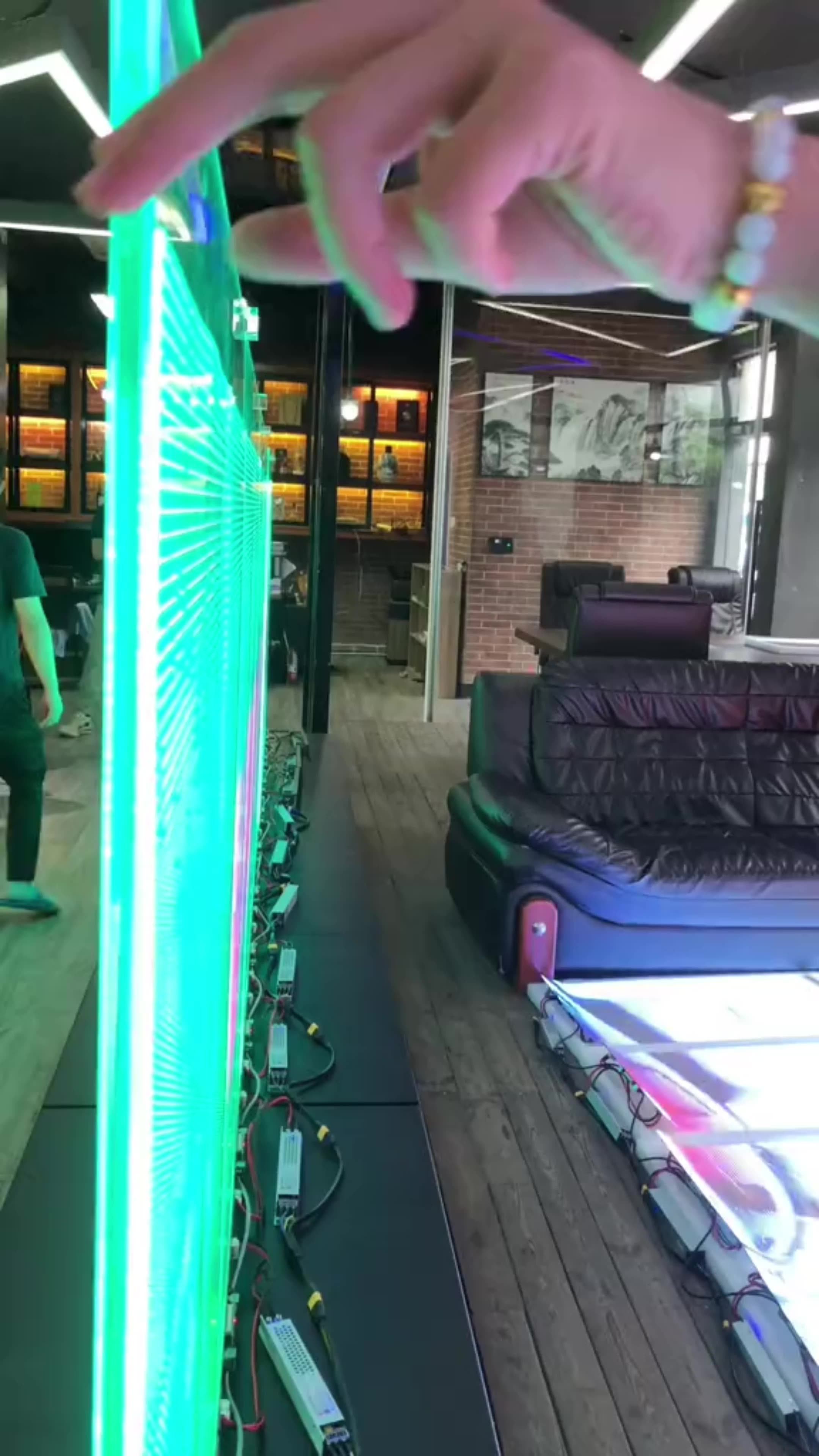 Adhesive Led Transparent Film Screen On Glass Advertising See-through ...