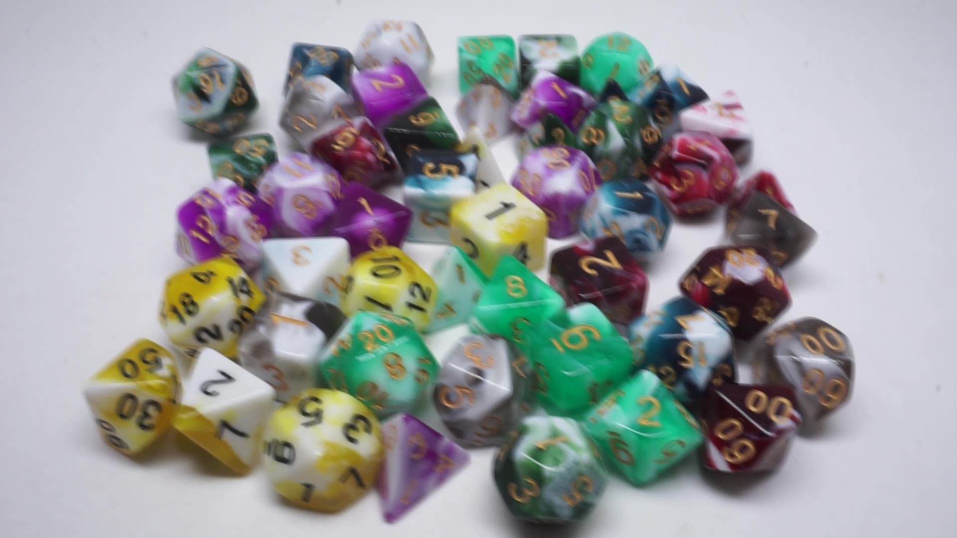 Juego De Dados De Dos Tonos Con Número Dorado De Plástico Poliédrico De ...