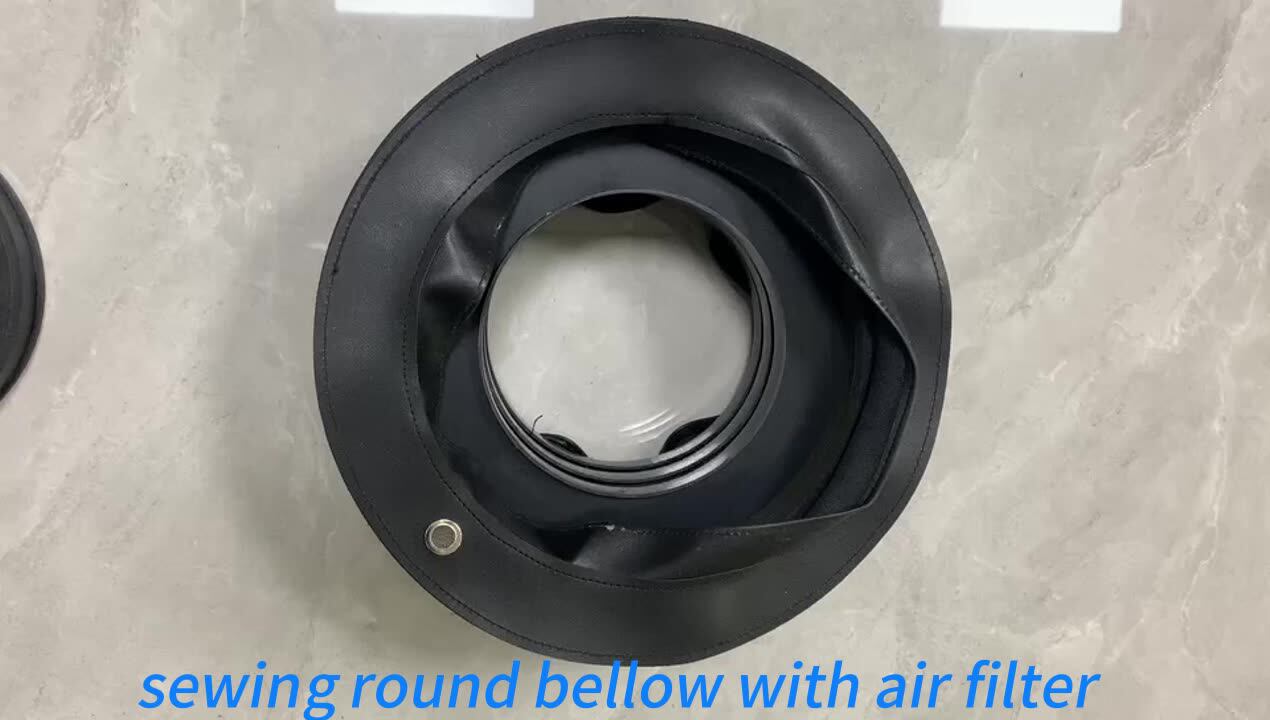 Universal Neoprene Flexible Accordion Cylinder Rubber Round Dust Bellow ...