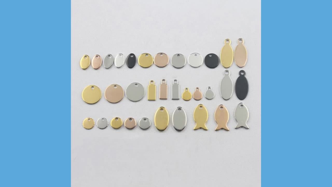 Custom Logo Oval Shape Stamped Small Metal Jewelry Tags - Buy Metal ...