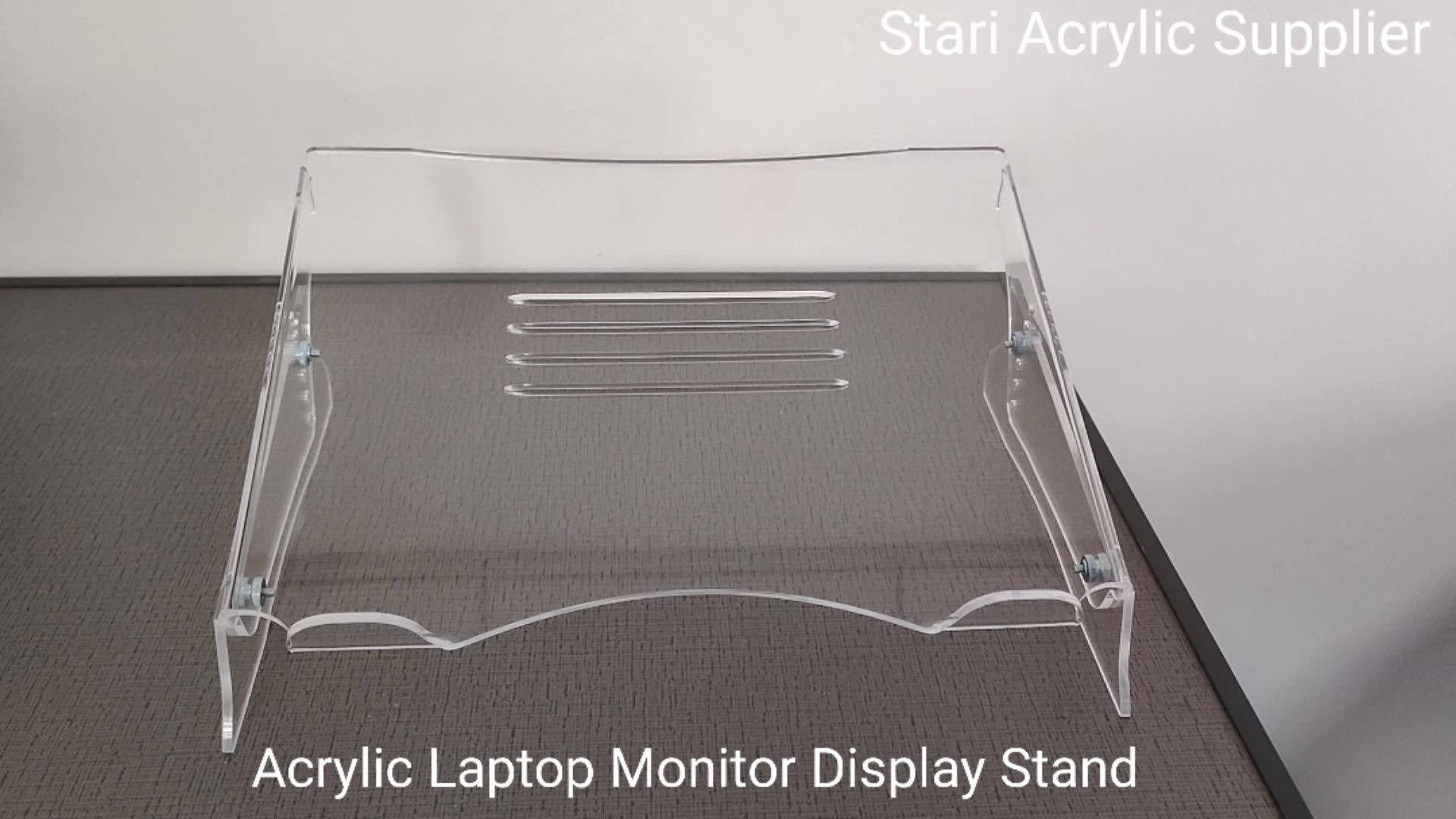 Adjustable Height Acrylic Ergonomic Laptop Stand High Quality Clear ...