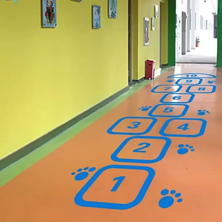 Nicro Removeable Floor Sensory Path Decals Creative Game Decoration ...