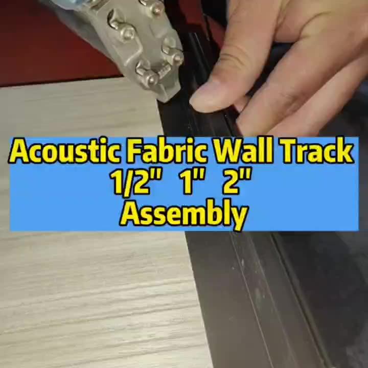 Side Edge Stretched Acoustic Panel 5/8'' 1'' Plastic Fabric Wall Track ...