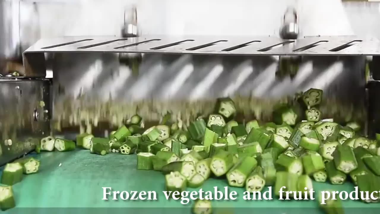 Commercial 500kg/1000kg/h Frozen Vegetable And Iqf Fruit Processing And Packaging Production ...
