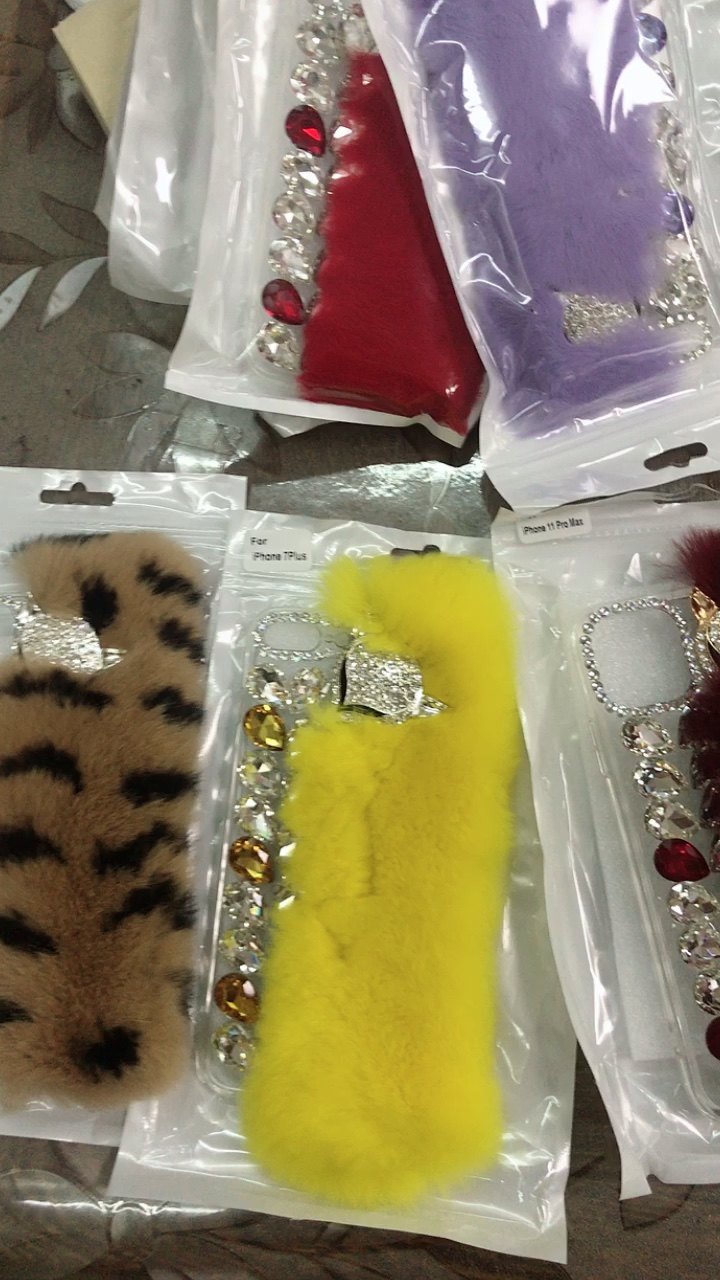 Newest Luxury Bling Warm Soft Beaver Rabbit Fur Hair Phone Cases For ...