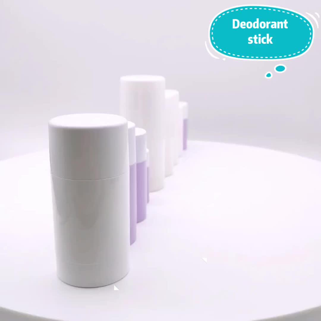 White Round Twist Up Empty Deodorant Stick Container Tube Packaging ...