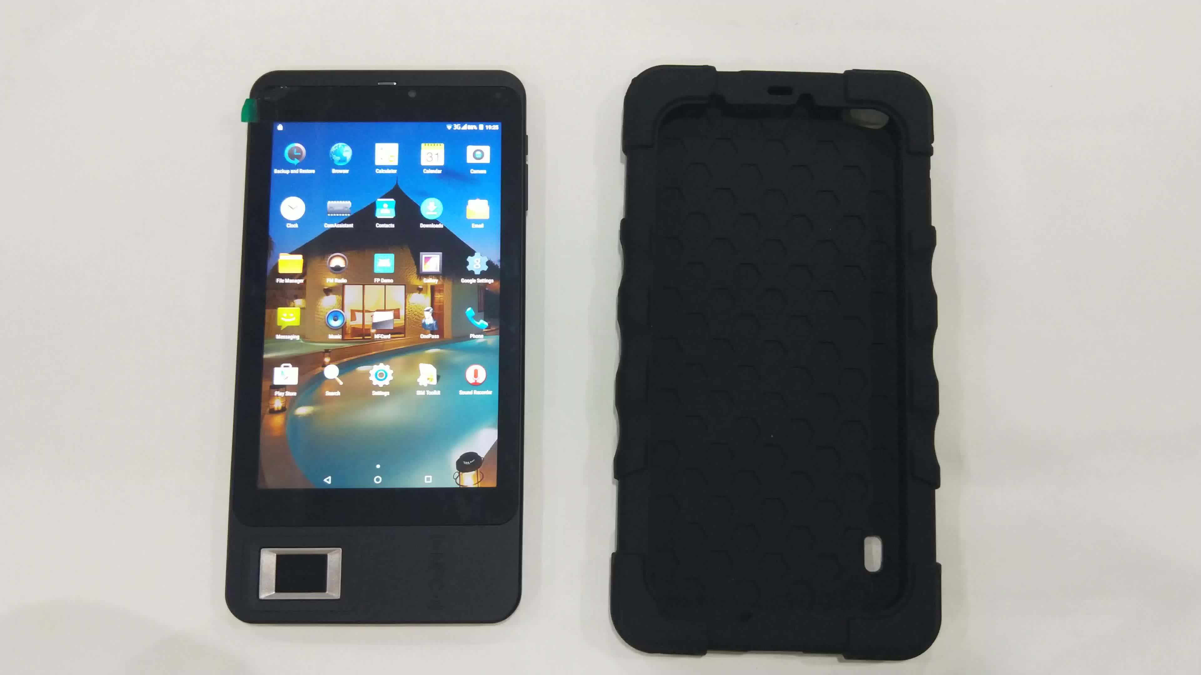 Rough Handheld Dual Sim Card Time Attendance Machine Android Equipment ...