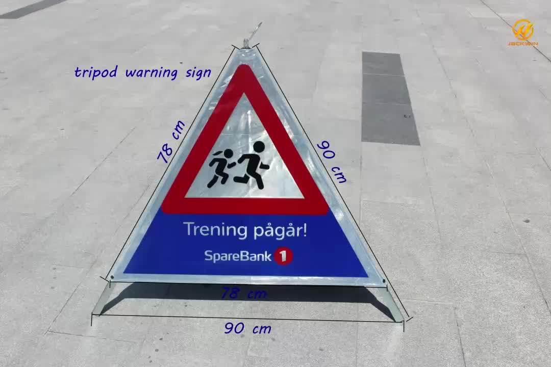 Collapsible Tripod Warning Sign / Portable Foldable Road Triangle ...